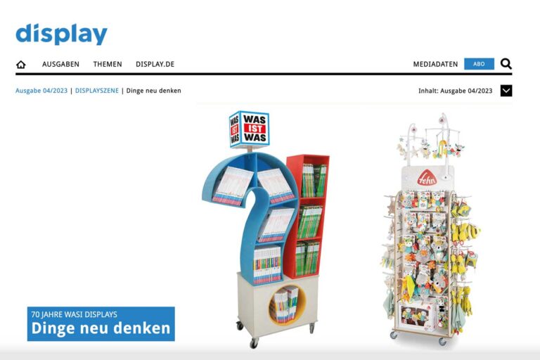 Pressestimme Display-Magazin: 70 Jahre Wasi Displays